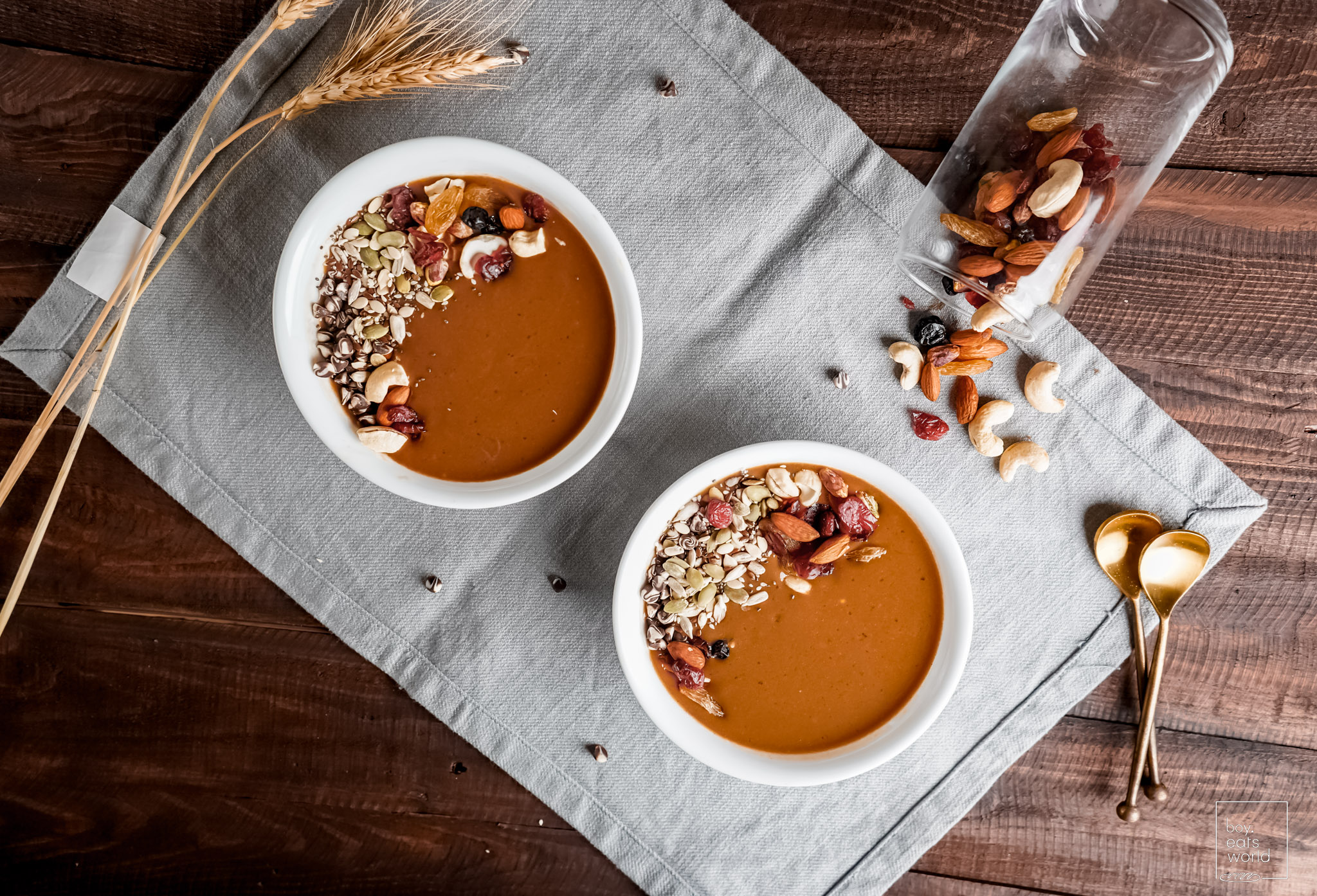 Pre-Workout Chocolate Smoothie Bowl - Boy.eatsworld